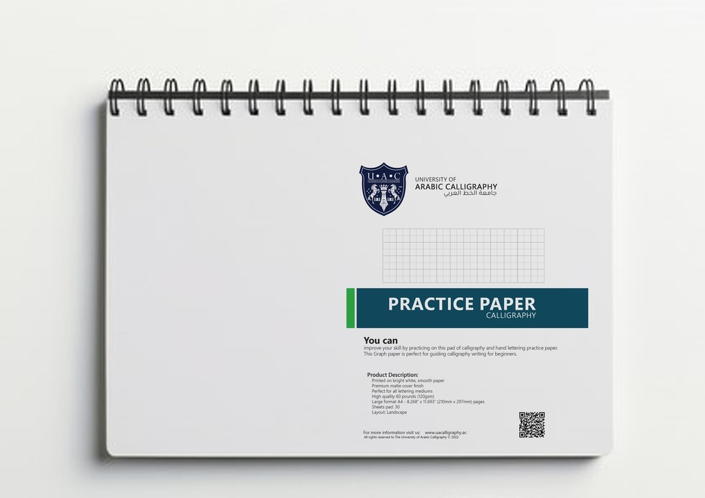 Calligraphy Practice Papers - Graph Paper | University of Arabic ...