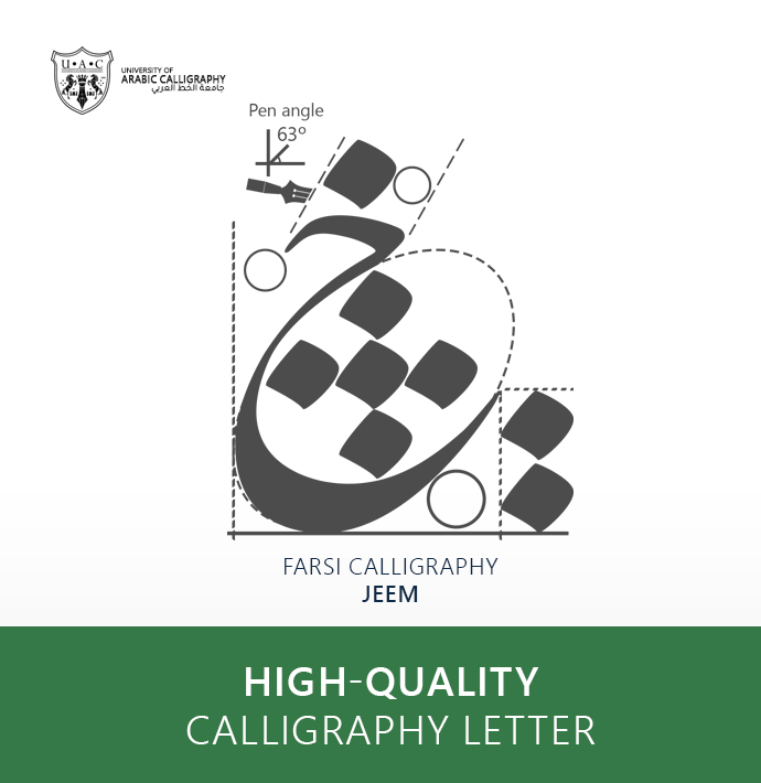 Farsi Calligraphy: Letter Jeem | University of Arabic Calligraphy