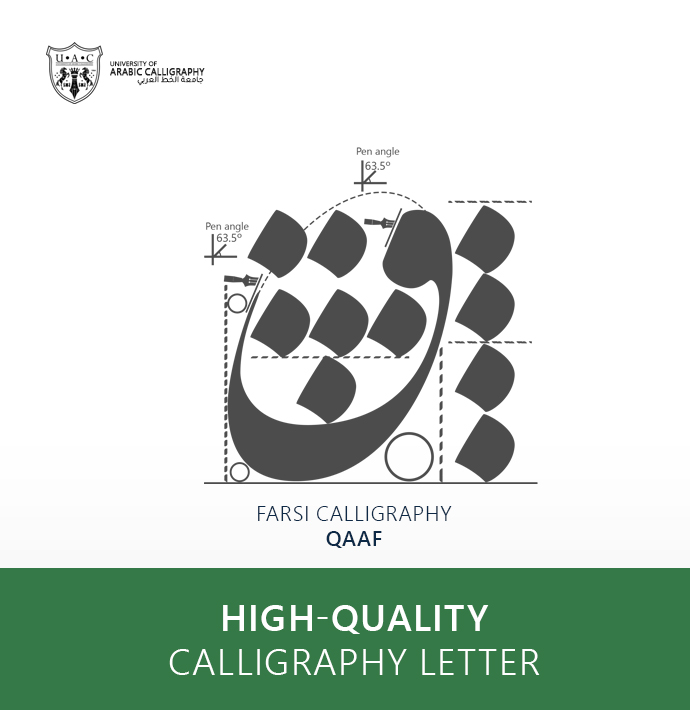 Farsi Calligraphy: Letter Qaaf | University of Arabic Calligraphy