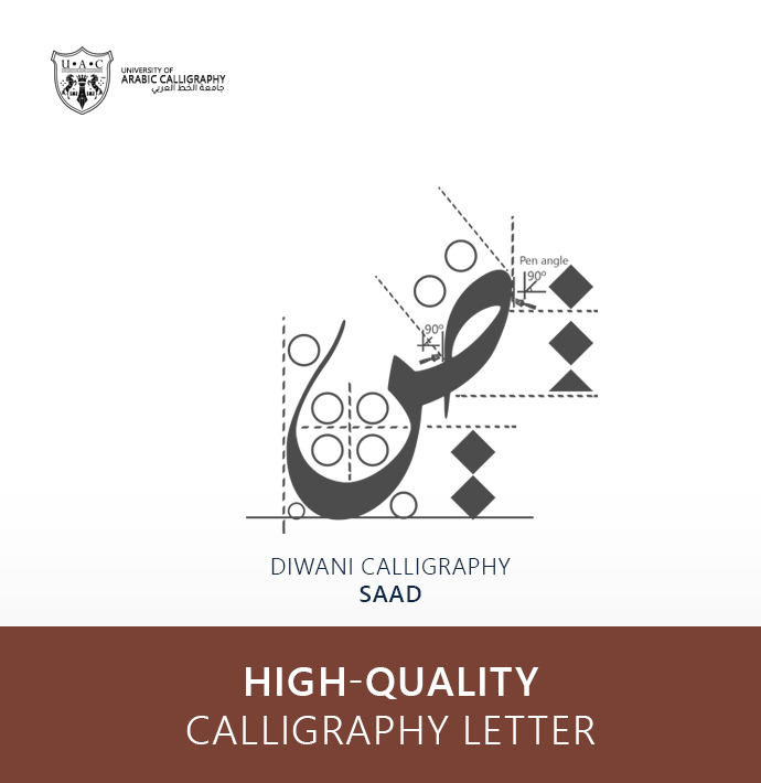 Diwani Calligraphy:Letter Saad | University of Arabic Calligraphy