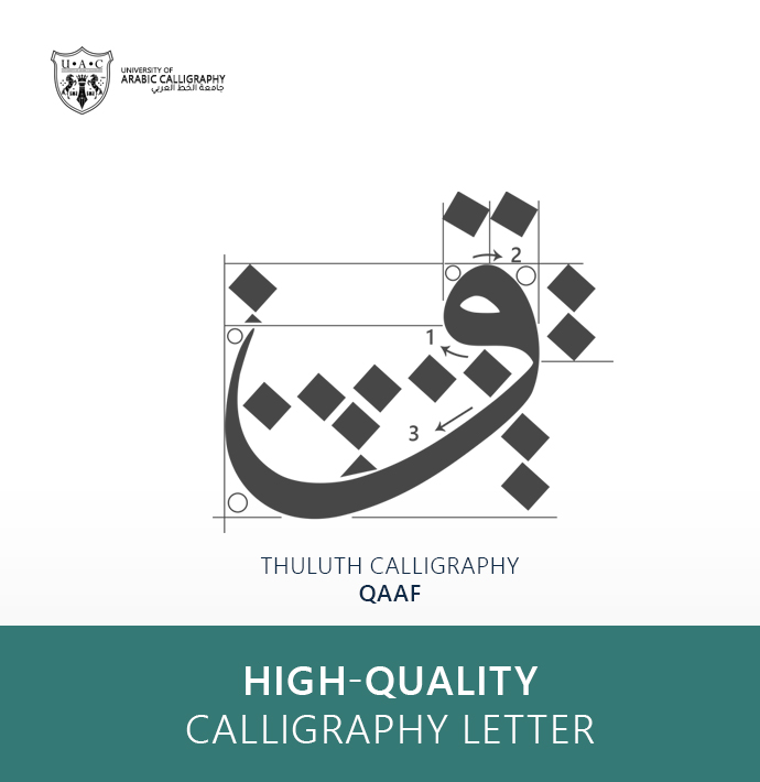 Thuluth Calligraphy:Letter Qaaf | University of Arabic Calligraphy