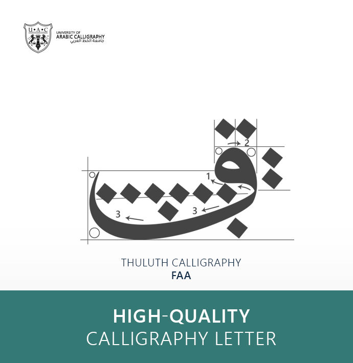 Thuluth Calligraphy:Letter Faa | University of Arabic Calligraphy