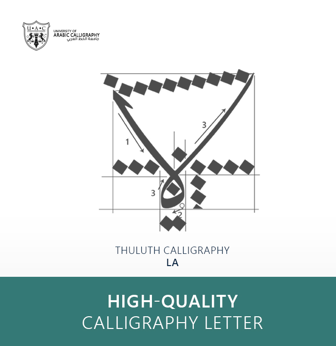 Thuluth Calligraphy:Letter La Type Two | University of Arabic Calligraphy